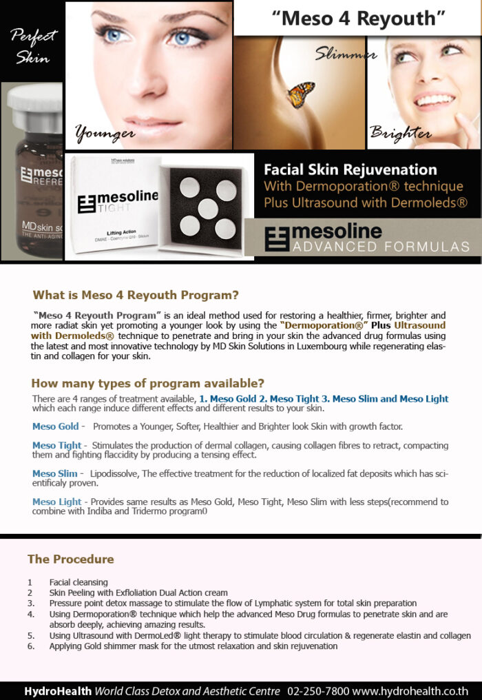 Meso for the face | Meso Gold program to revitalize skin cells Increase ...